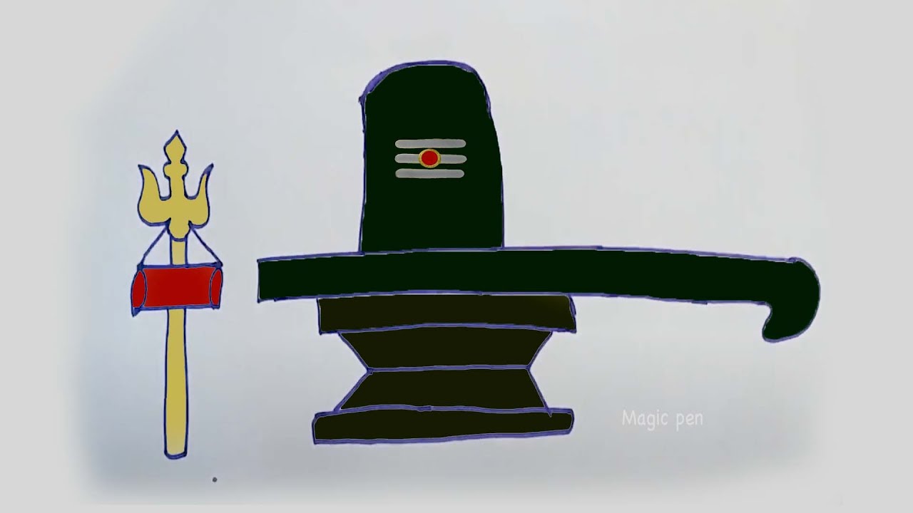 How to Draw Shiva Lingam | Shivling Drawing | Easy Drawing Step by Step ...