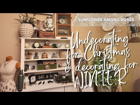 Undecorating my dining room for Christmas & decorating for winter - YouTube