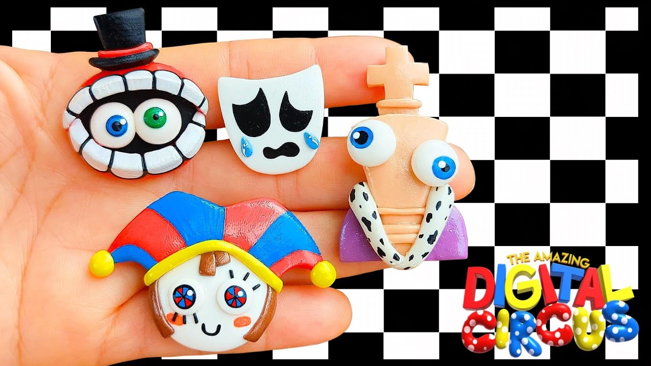 HOW TO MAKE THE AMAZING DIGITAL CIRCUS FIGURES! Polymer Clay Modelling ...