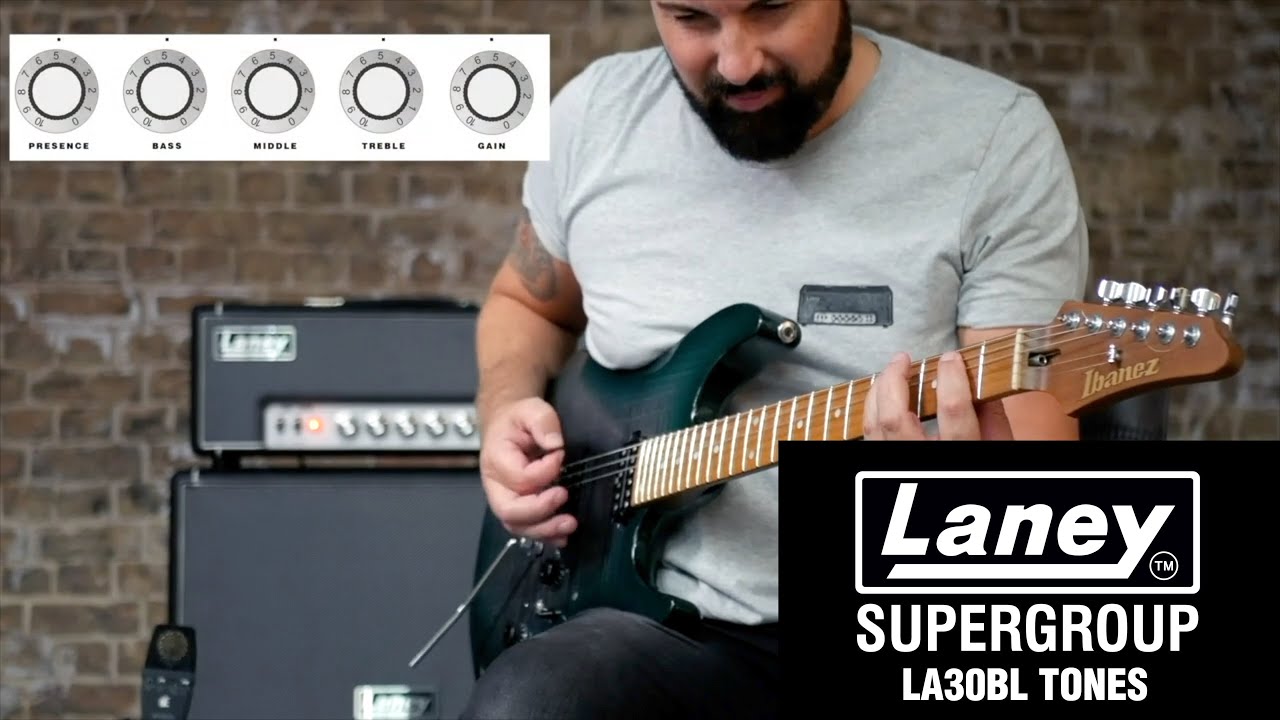 LANEY SUPERGROUP LA30BL tone examples - YouTube