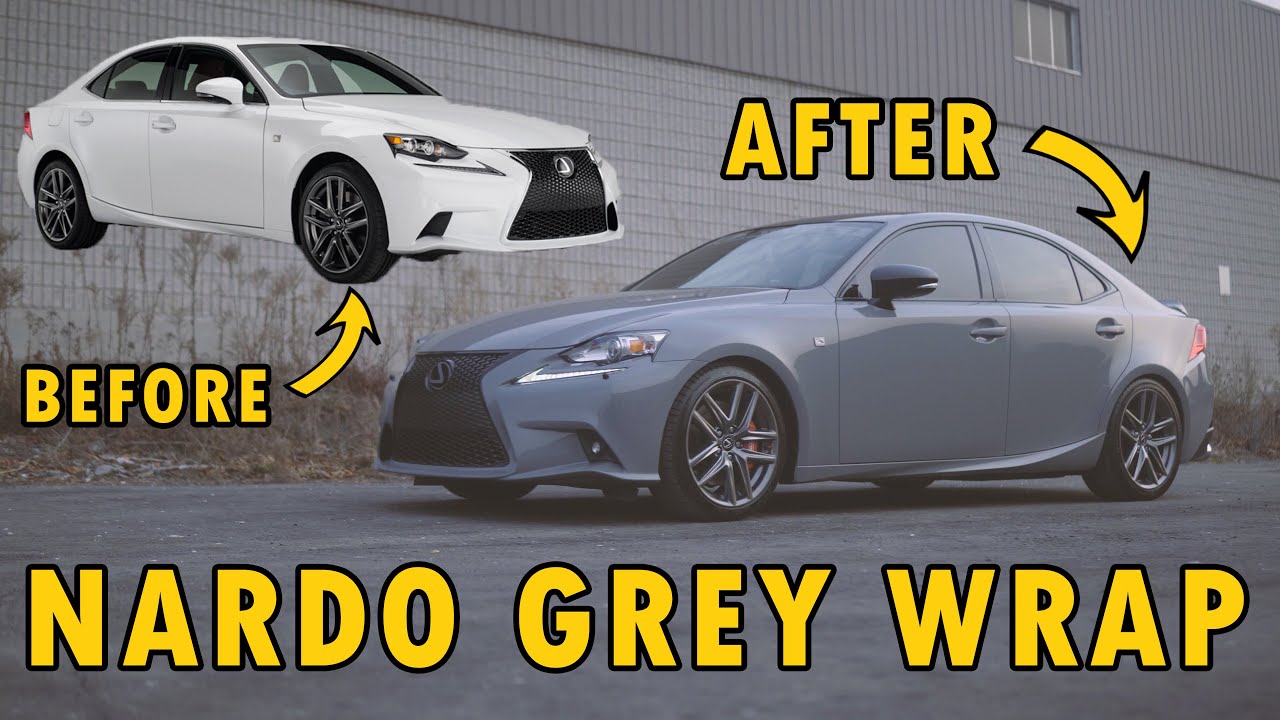 NARDO GREY WRAP TRANSFORMATION - LEXUS IS350 F SPORT - YouTube