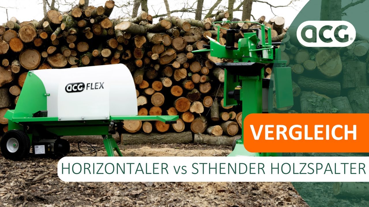 HORIZONTALER vs. STHENDER Holzspalter | ACG® Gartenmaschinen - YouTube