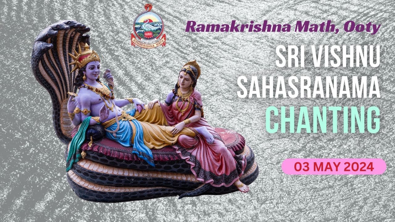 Sri Vishnu Sahasranama Stotram Ooty Math - 03 May 2024 - YouTube