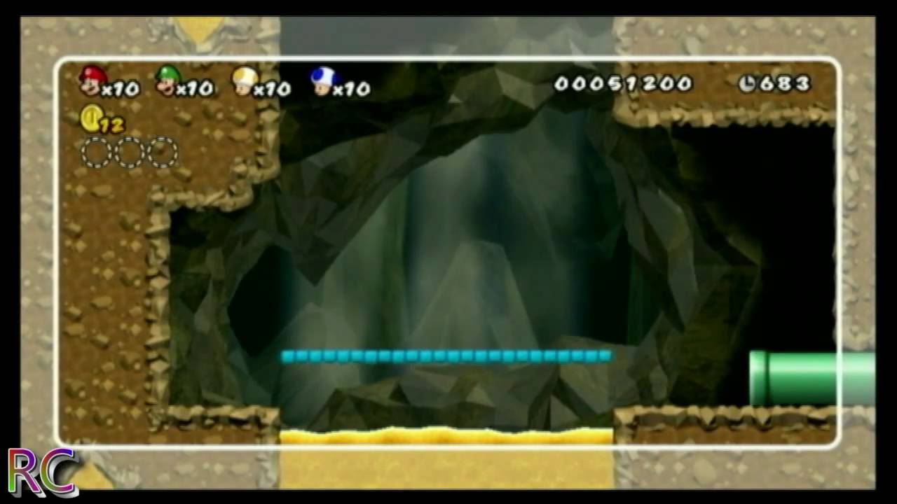 New Super Mario Bros. Wii [NSMB] World 2-2 Super Skills - YouTube