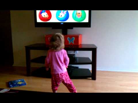 Dancing to mickey mouse clubhouse - YouTube