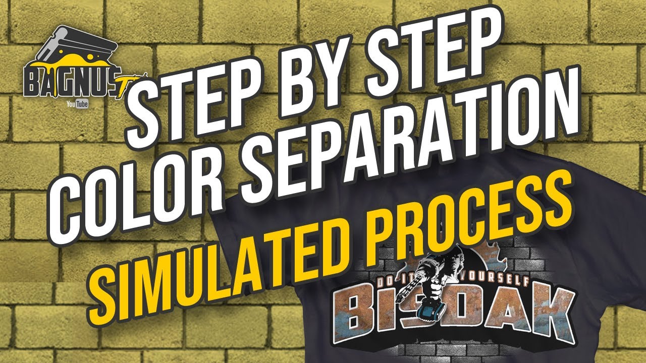 How to Print T-shirt at Home, STEP by STEP COLOR SEPARATION | Simulated ...