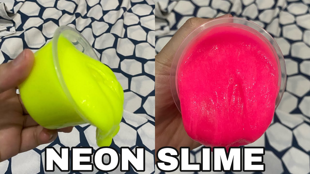 NEON SLIME MAKING ( neon pigments mixing ) - YouTube
