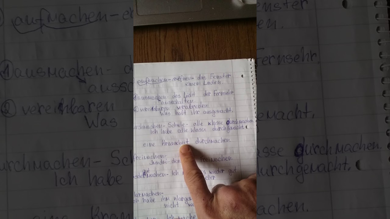 Das verb machen mit präfixe - YouTube