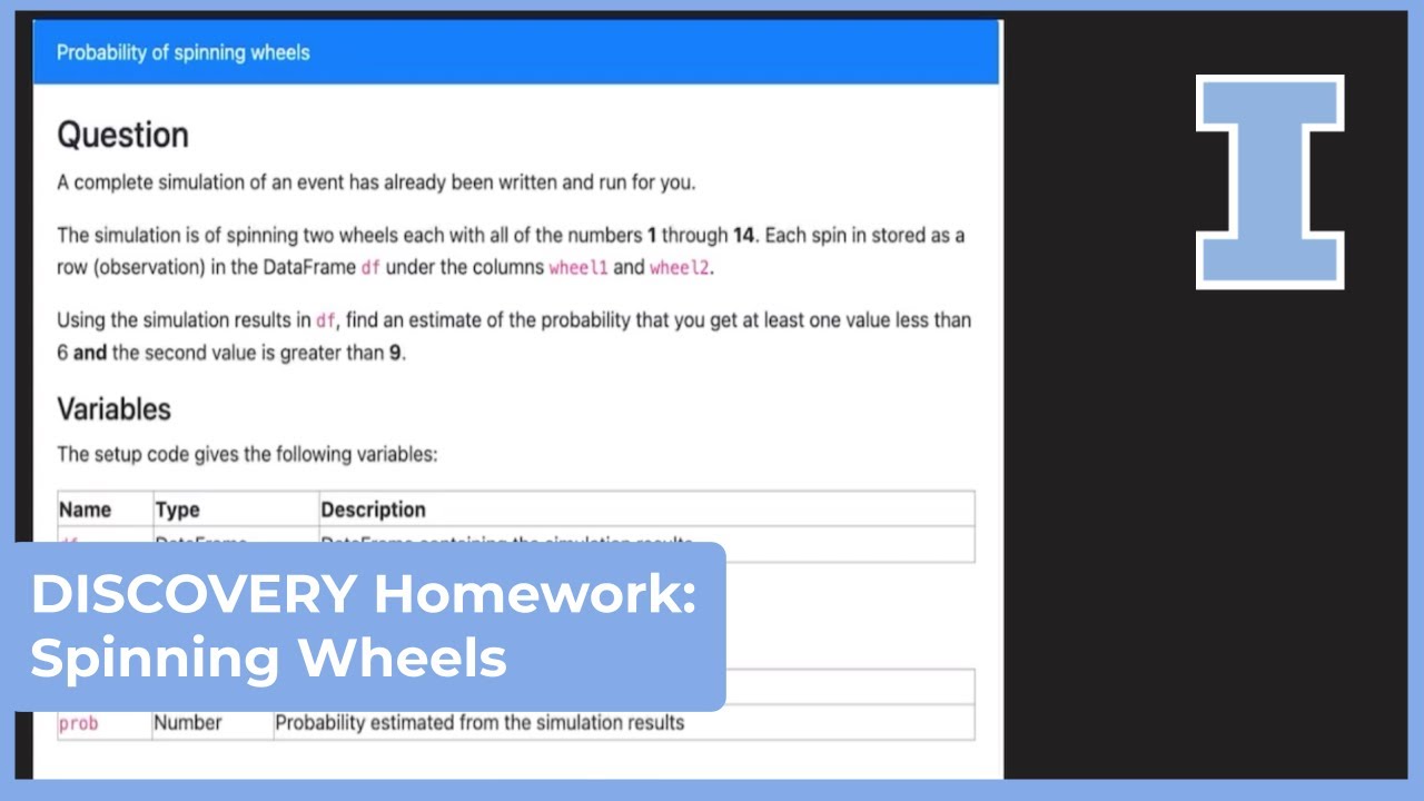 DISCOVERY Homework 4.05: Probability of spinning wheels - YouTube