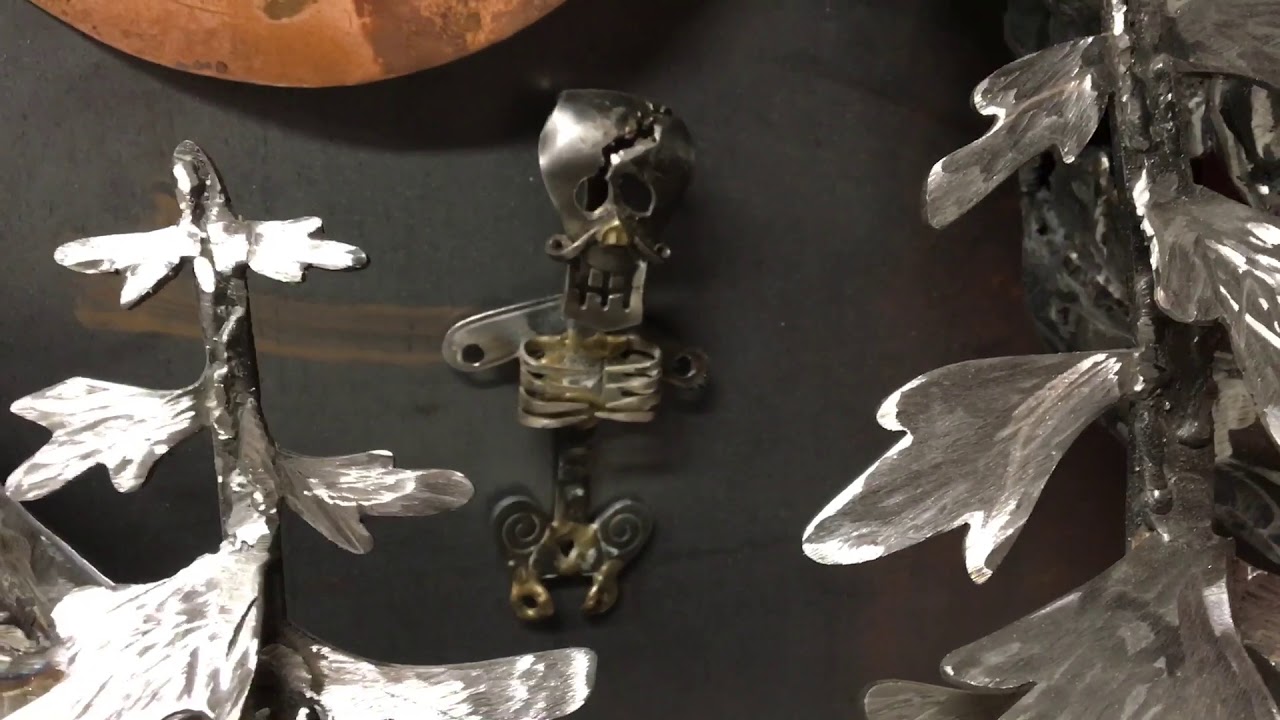ArtByClay Metal Tree and Mountain Sculpture, Kinetic Skull - January 13 ...