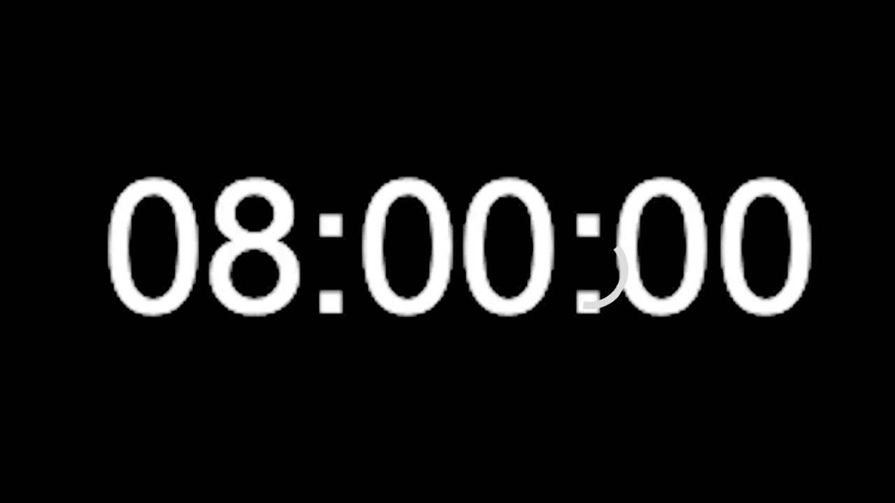 8 hours Countdown with Alarm | Sleep 8 hours | Work 8 hours - YouTube