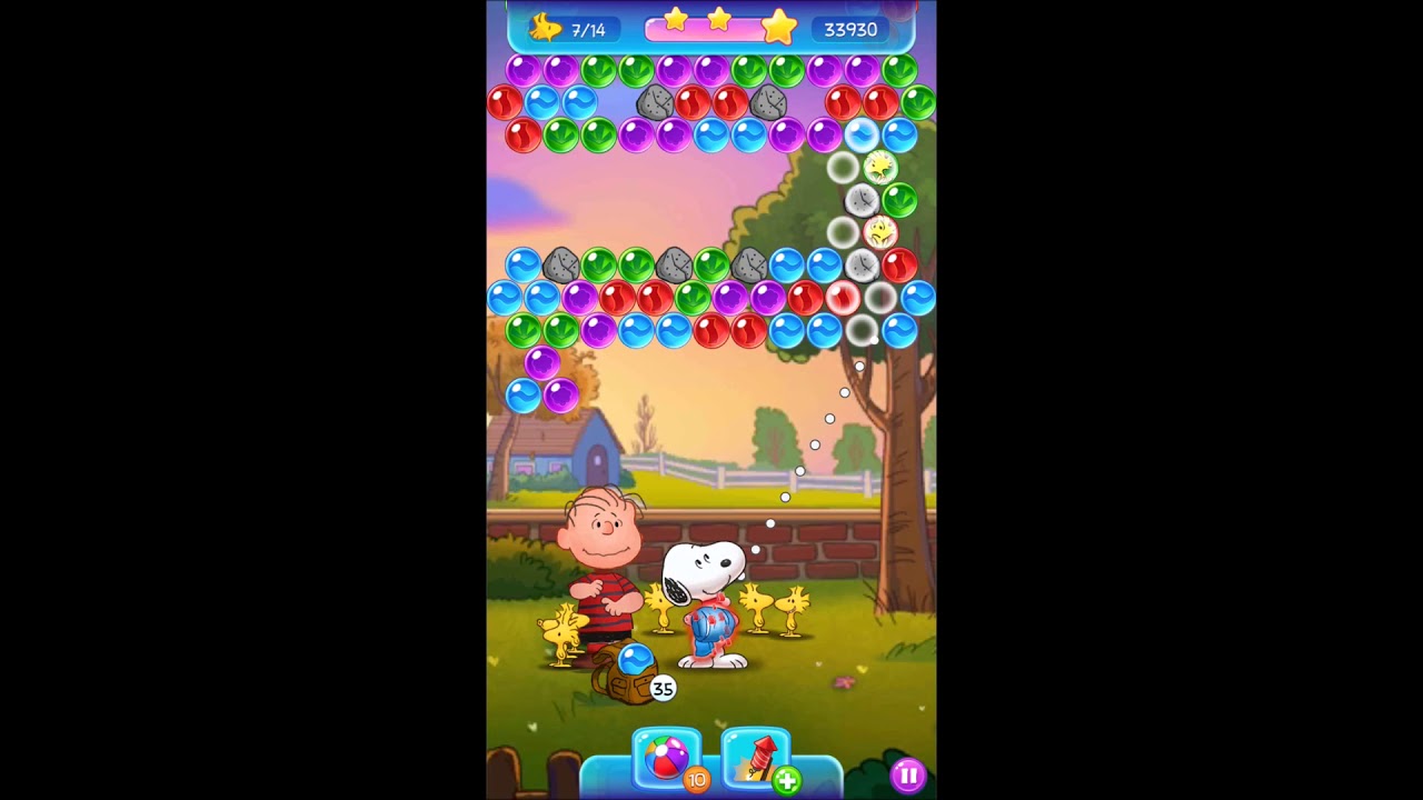 Snoopy Pop Bubble Shooter Level 41 by Jam City Gameplay - YouTube