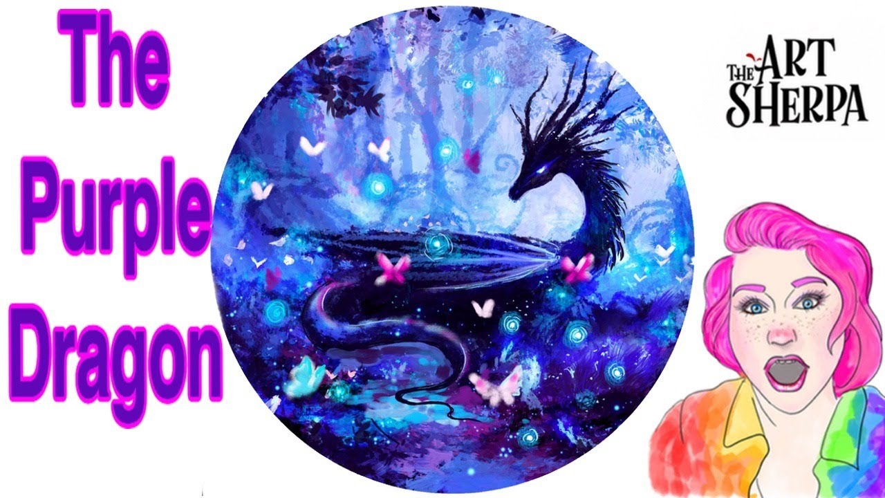 How to paint a Magical Fantasy Dragon Live Streaming tutorial ...