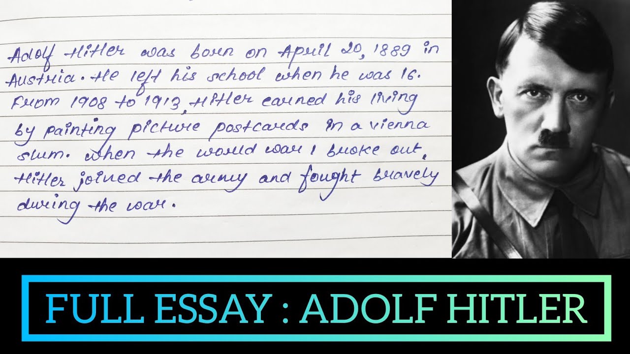 Short Essay on Adolf Hitler | English Essay | Homework - YouTube