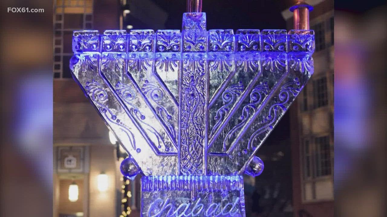 Fire on Ice Chanukah celebration returns to West Hartford - YouTube