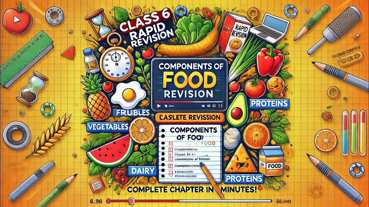 "Class 6 Rapid Revision | Chapter 2: Components of Food | Full Chapter ...