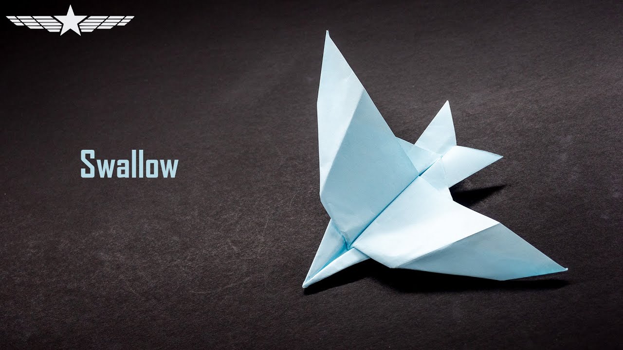 Amazing Origami Swallow Plane - Elegant Flying Bird Model - YouTube