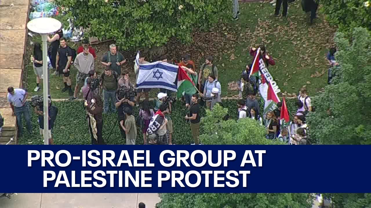 UT Dallas Protests: Pro-Israel group arrives at Pro-Palestinian ...