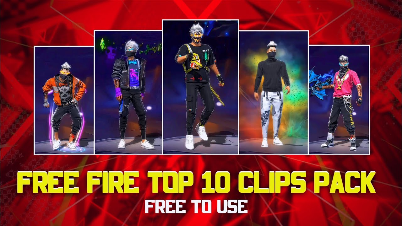 ️Free Fire Top 10 Xml + Cc + Clips ff Clips For Editing🖤ff Emote Clips ...