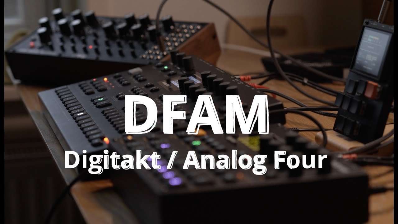 DFAM with Digitakt and Analog Four - YouTube