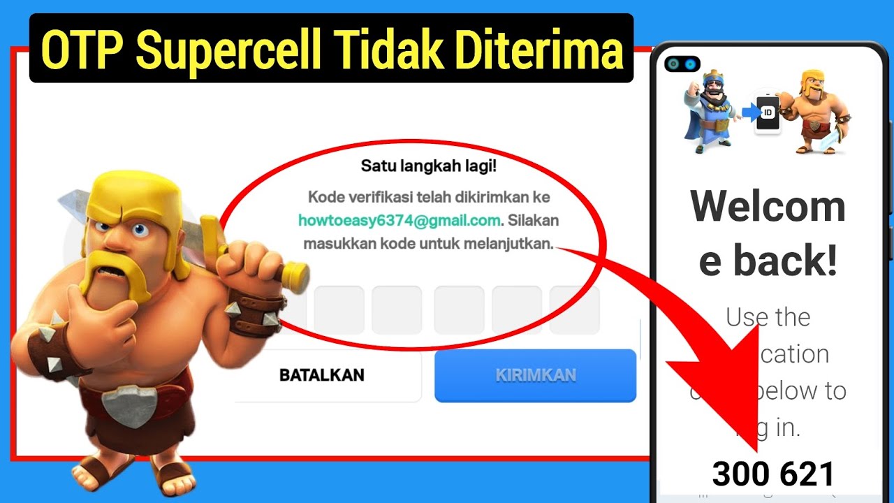 Cara Mengatasi Kode Verifikasi Supercell ID Bermasalah COC | OTP Gmail Tidak Terkirim dalam Coc ...
