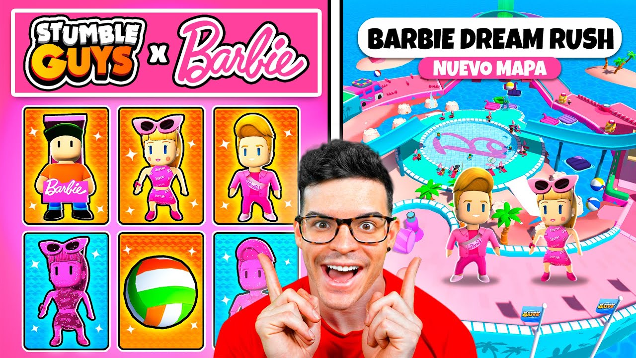 NUEVO EMOTE y SKINS BARBIE *BETA CERRADA* STUMBLE GUYS 0.52😱 - YouTube