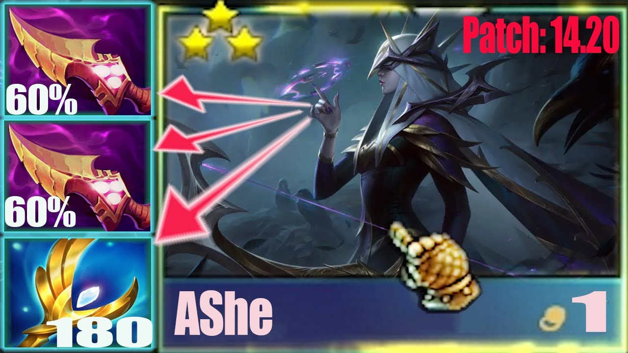 Ashe ⭐⭐⭐ Grant 120% Attack Speed + 180 Stacks AB Carry Team? | TFT SET ...