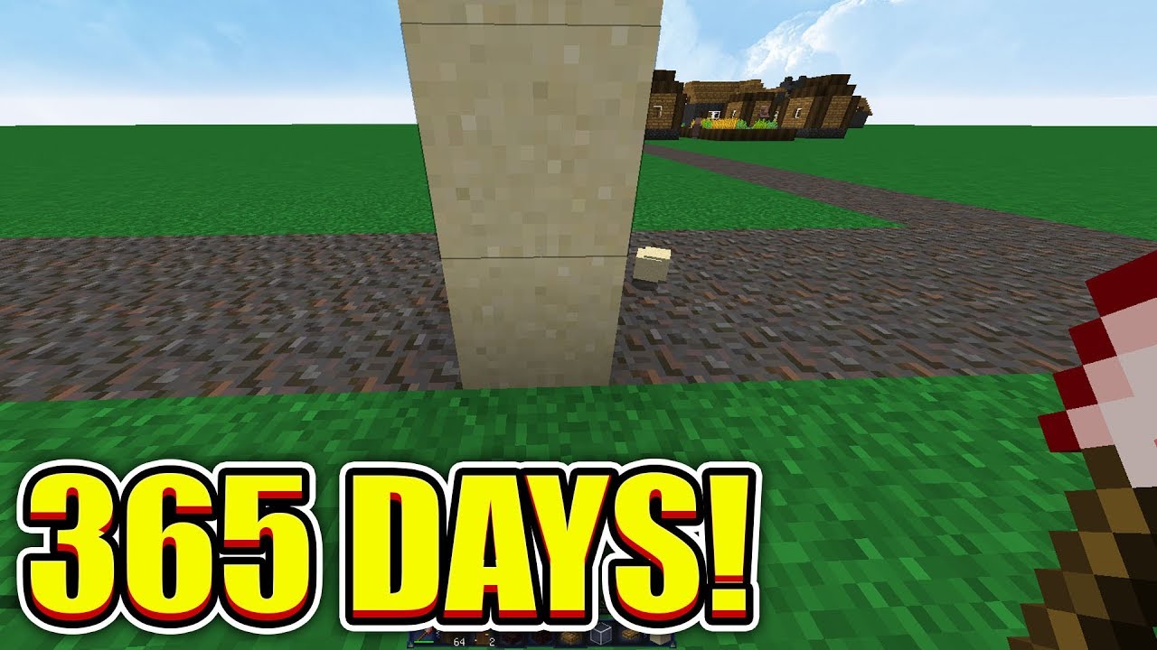 BREAKING SAND IN MINECRAFT 365 DAYS - YouTube