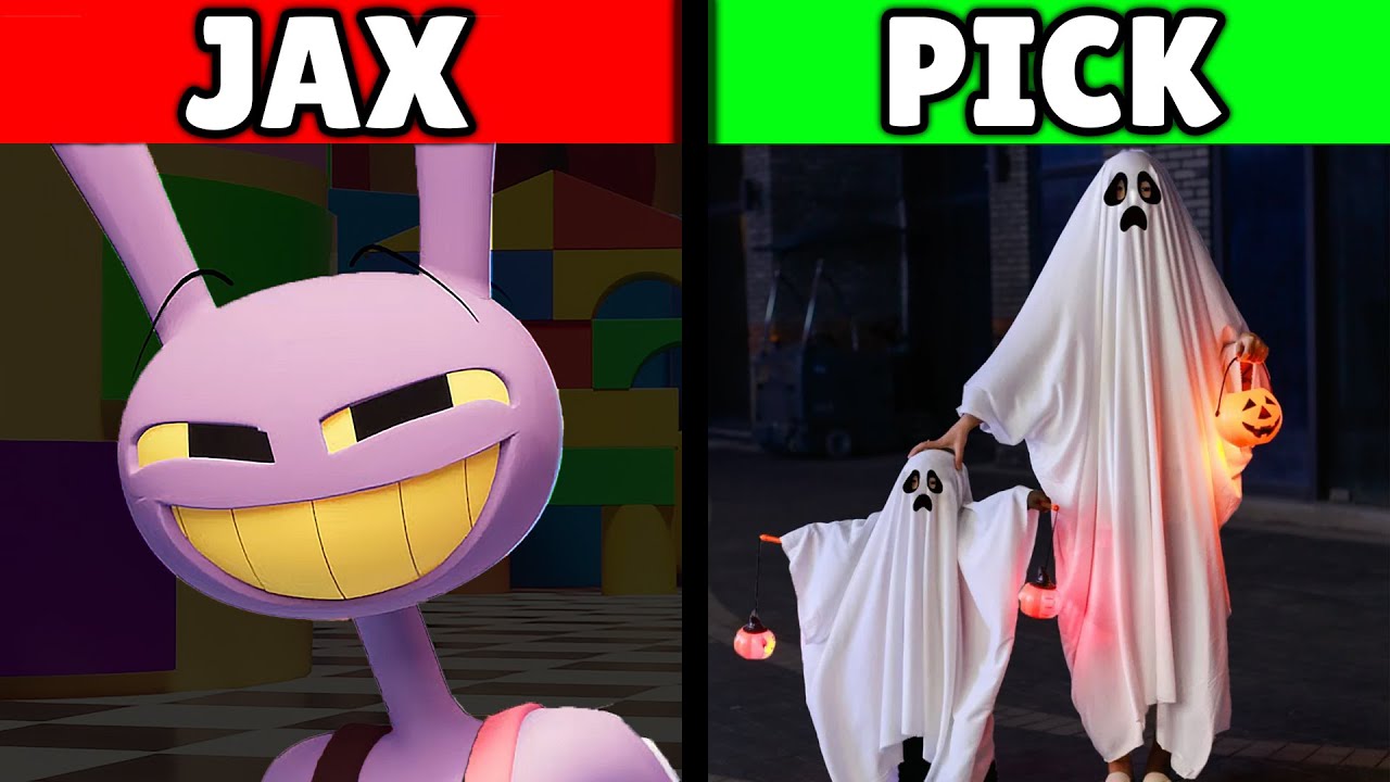 THE AMAZING DIGITAL CIRCUS AND THEIR HALLOWEEN COSTUMES! - YouTube