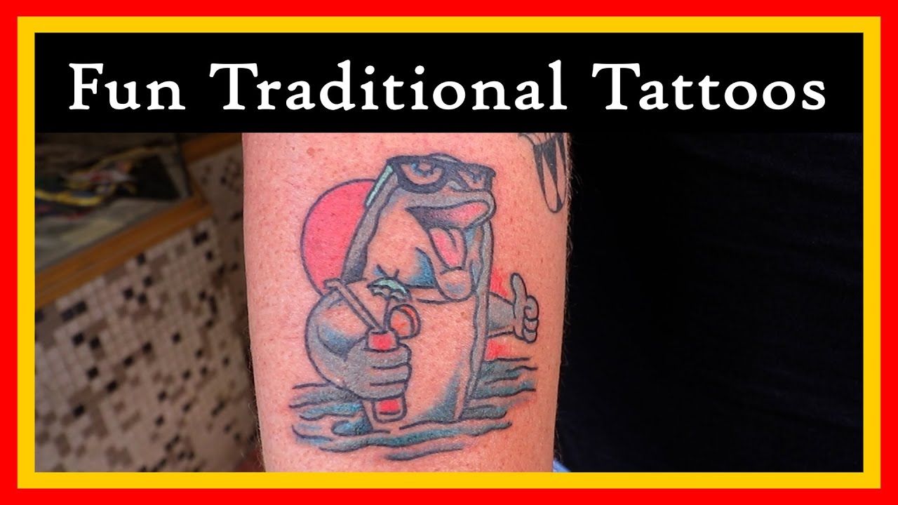 Fun traditional tattoos with a twist! - YouTube