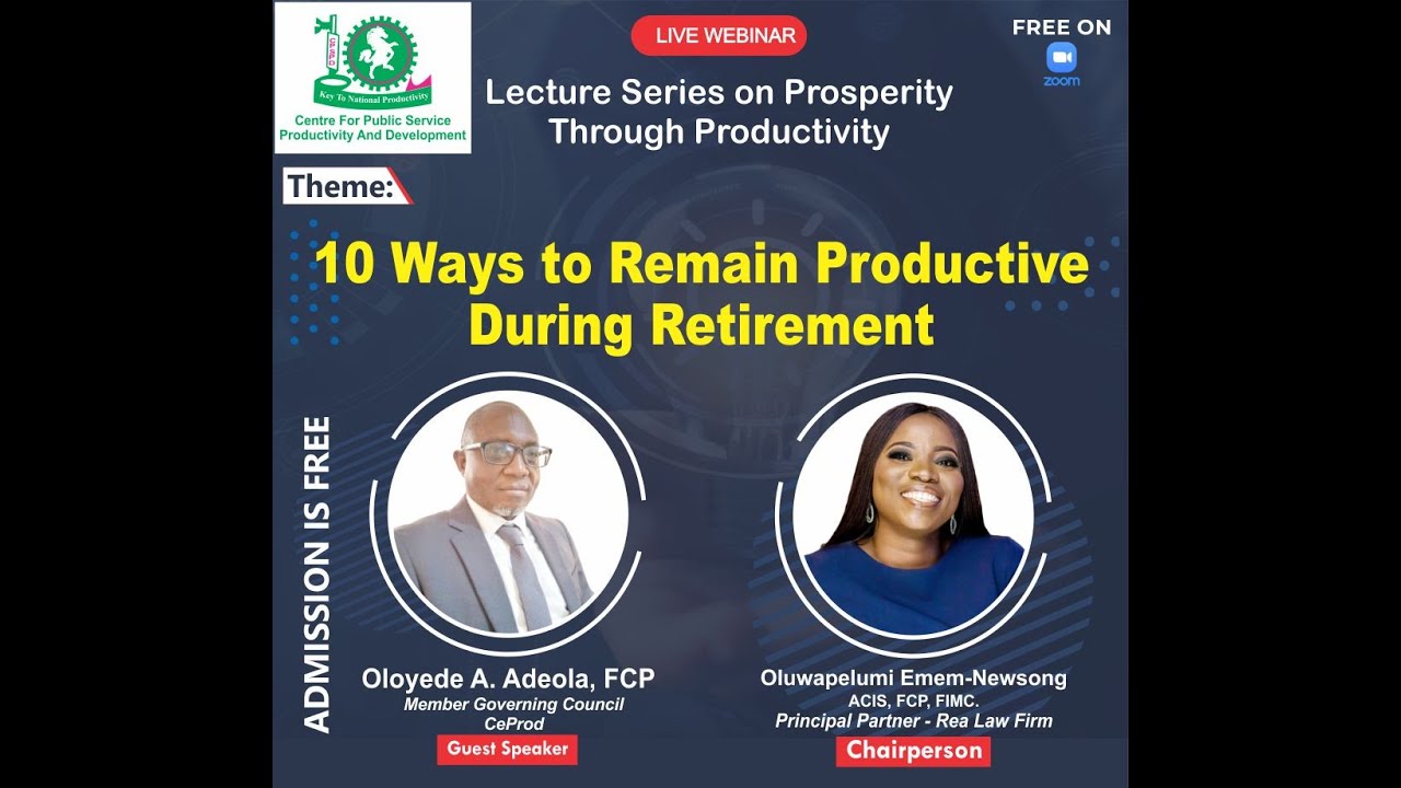 10 Ways To Remain Productive During Retirement - YouTube
