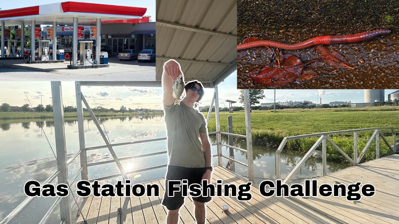 Gas Station Fishing Challenge - YouTube