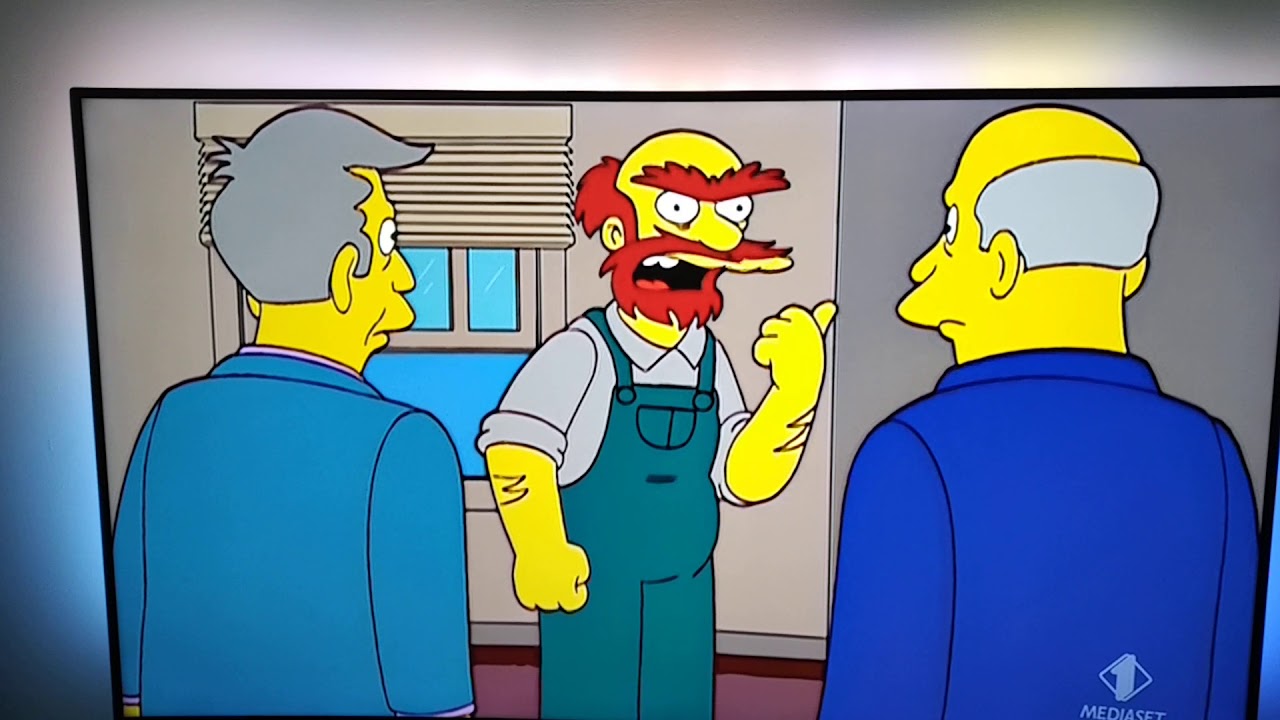 The Simpson - Willie incidente in miniera - YouTube