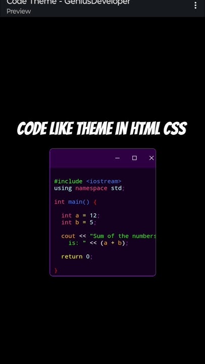 😍code Editor Ui In Html Css Shorts Youtubeshorts Coding Html Css