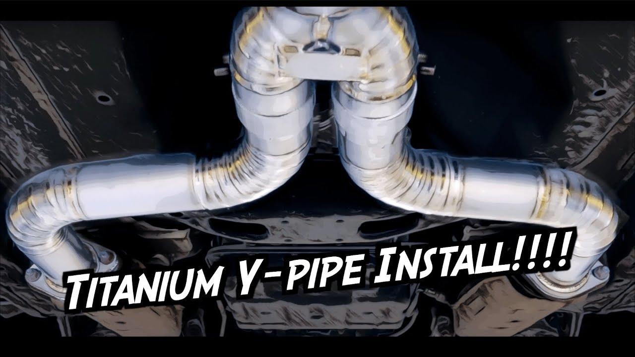 PLM Titanium Mid Y-Pipe Installation for G37 - YouTube