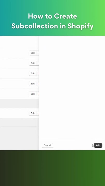 How to Create Subcollection in Shopify Via Navigation Menu #shopify #shopifytutorialforbeginners ...