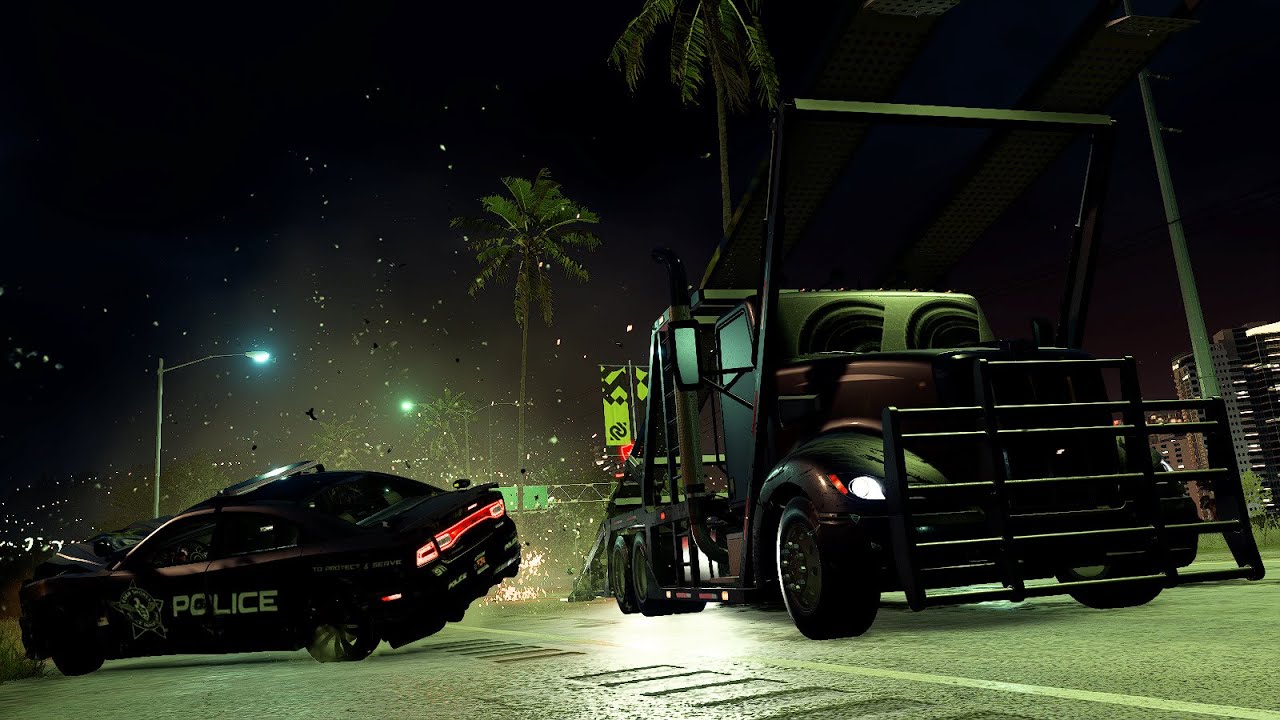 NFS Heat Mac Truck VS Maximum Pursuit Level (SP Only) - YouTube