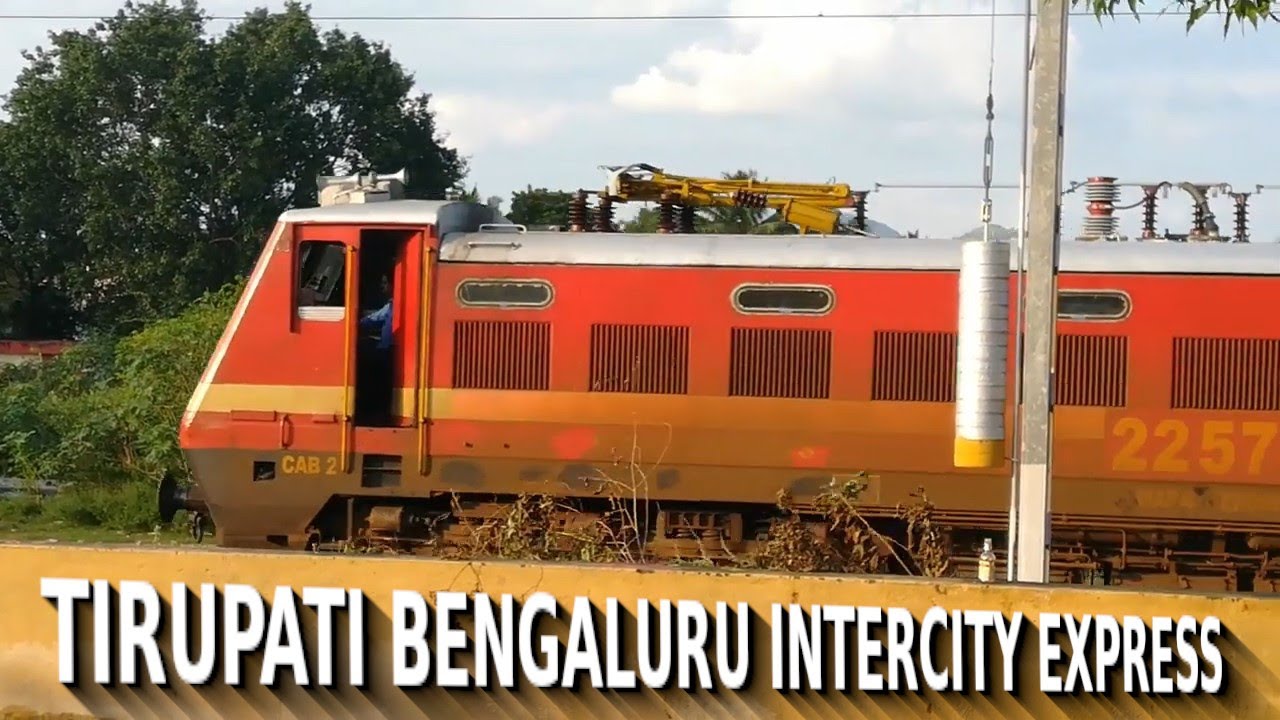 22618 Tirupati Bengaluru InterCity SF Express at Katpadi - YouTube