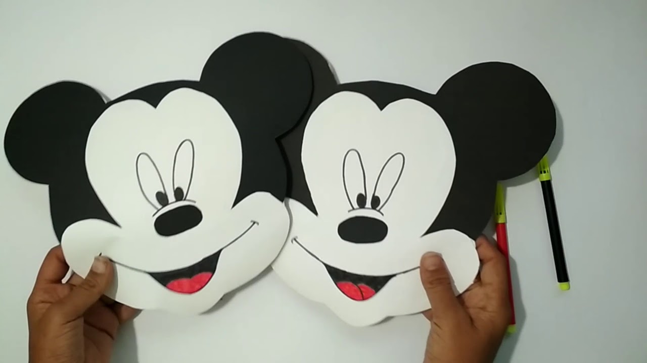 Mickey Mouse Paper Bag (HINDI)/How to make Mickey Mouse Paper Bag - YouTube
