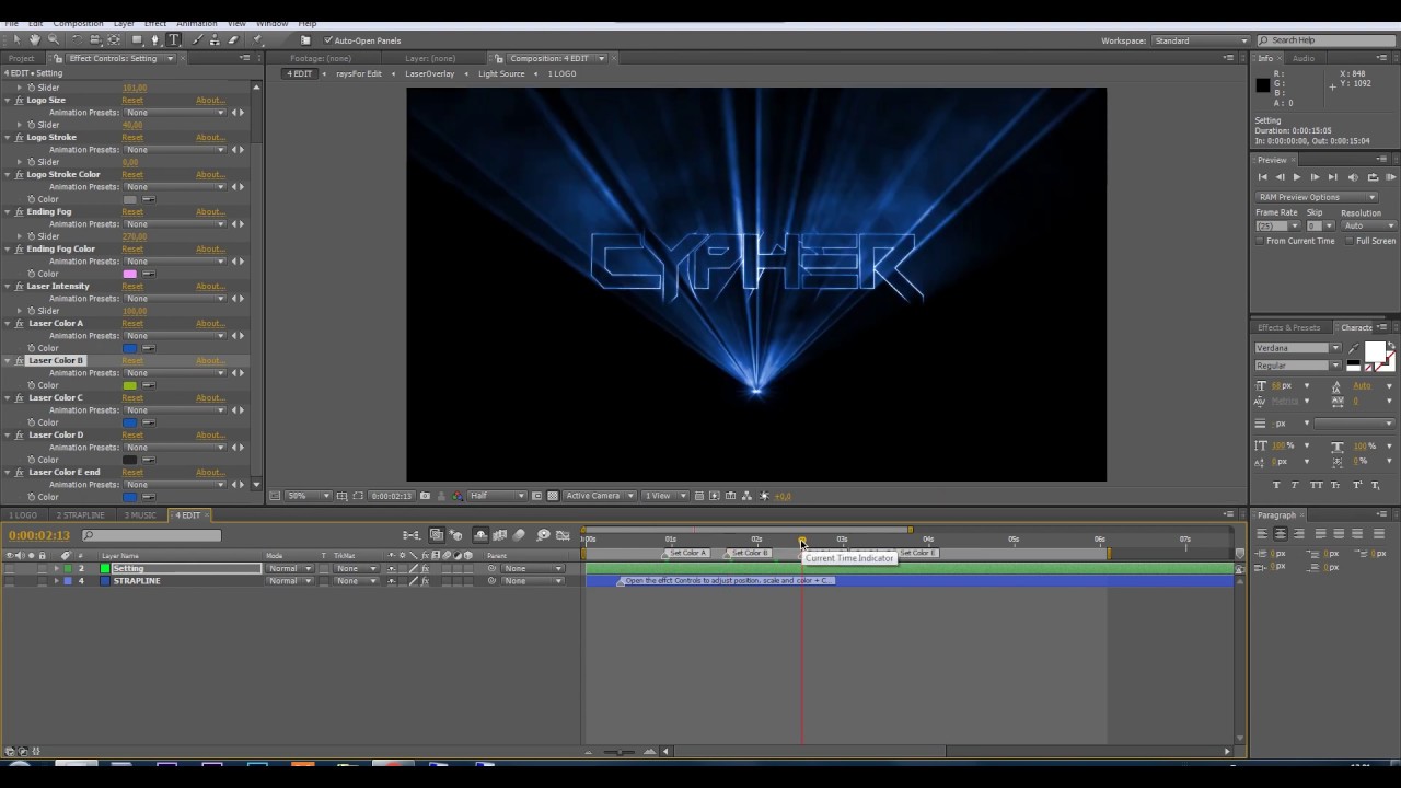 Template Tutorial - Dubstep Laser Logo - After Effects - YouTube