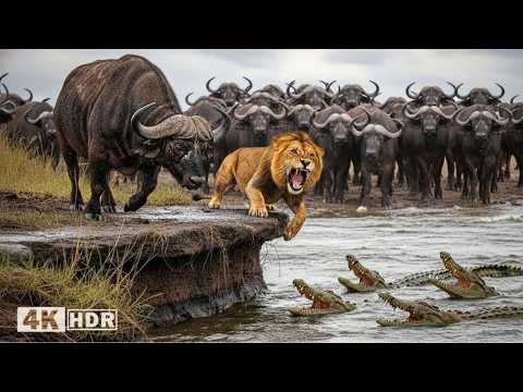 Deadly Danger for a Lion | Caught Between a Buffalo and a Crocodile | WILDLIFE DOCUMENTARY