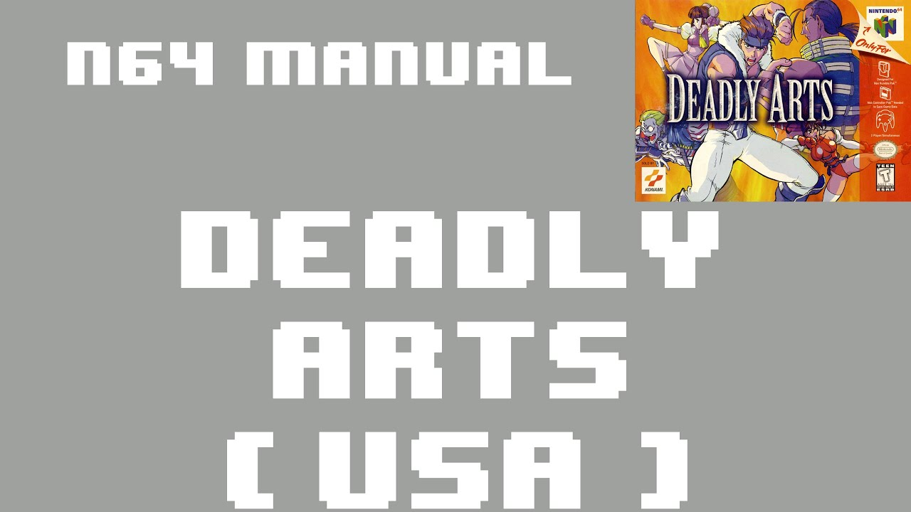 [N64 Manual] Deadly Arts (USA) - Nintendo 64 Game Instructions - YouTube