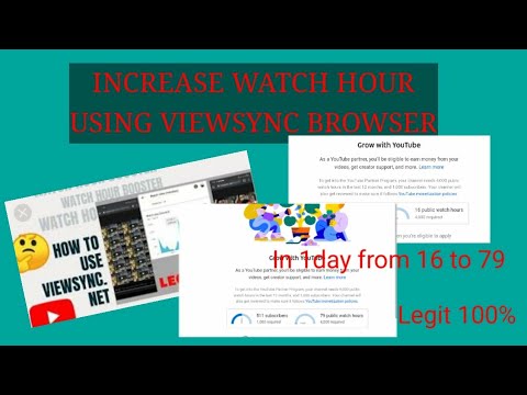 HOW TO INCREASE WATCH HOUR USING VIEWSYNC BROSER(Tips and Tricks) - YouTube