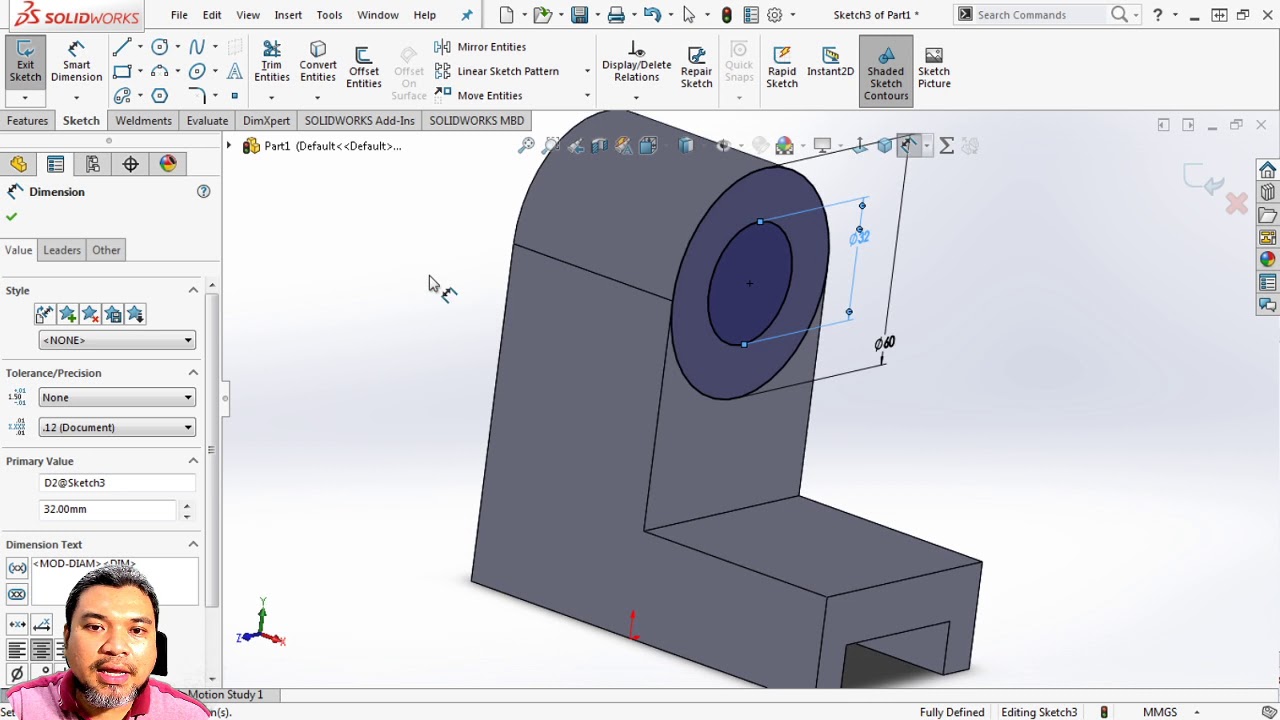LATIHAN SOLIDWORKS 3D 006 (Part 1) - YouTube