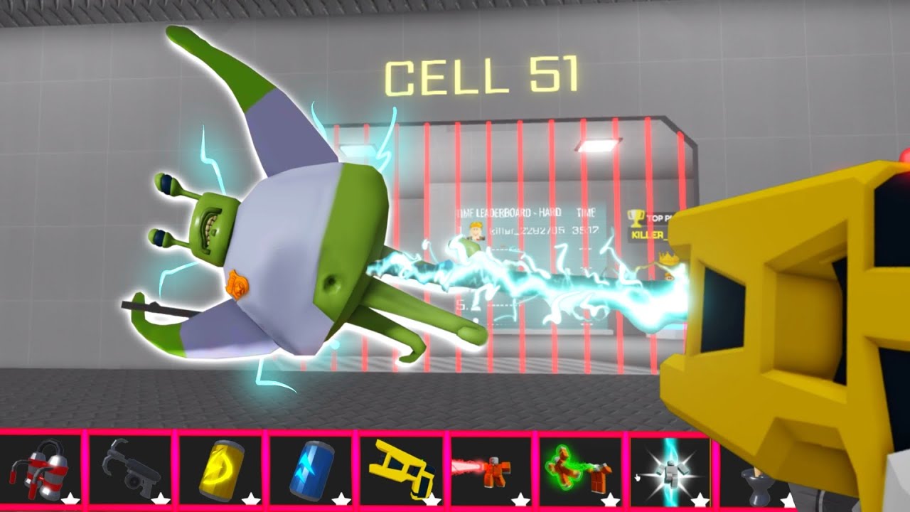 Play with ITEMS in ALIEN BARRY'S PRISON RUN! - HARD MODE! ROBLOX Obby ...