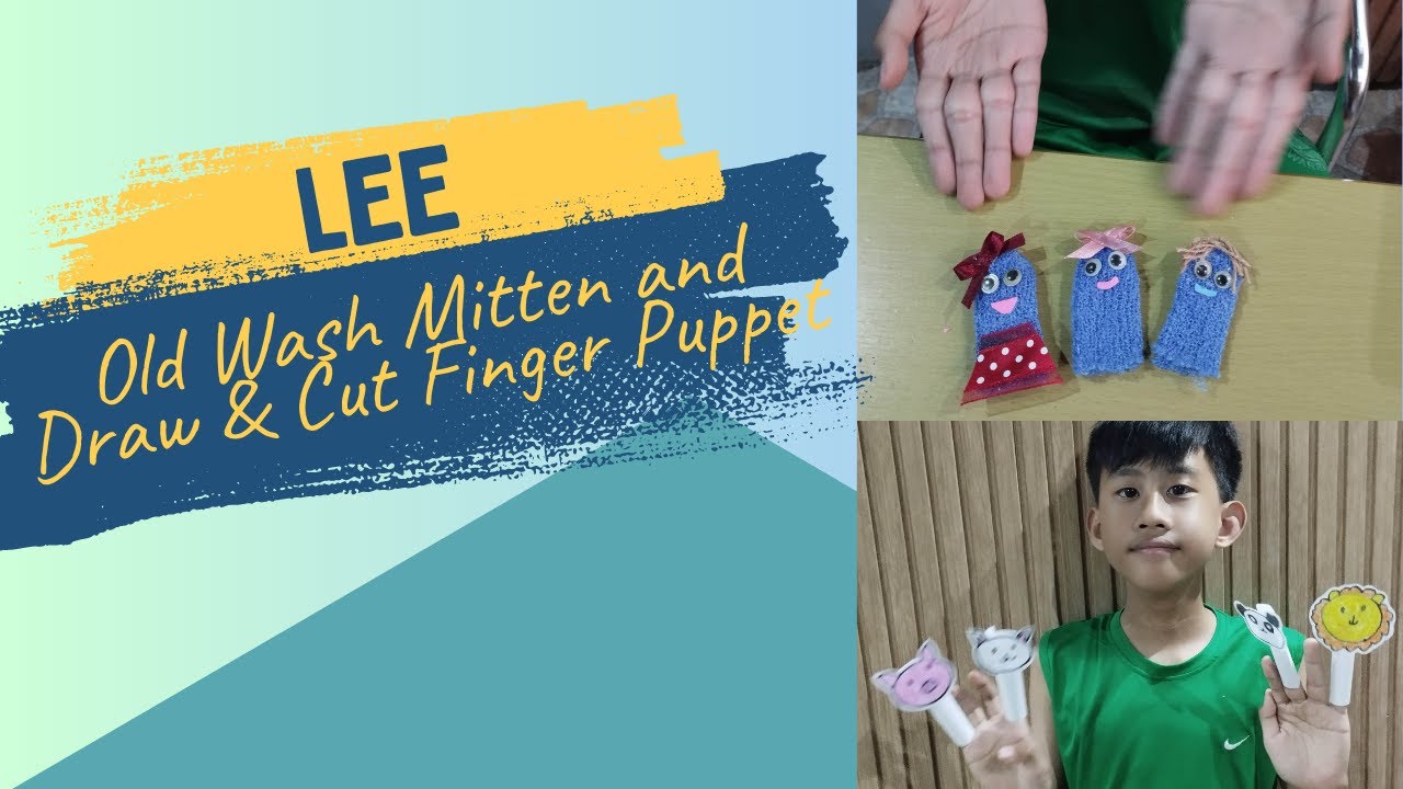 Old Wash Mitten Finger Puppet and Draw and Cut Finger Puppet - YouTube