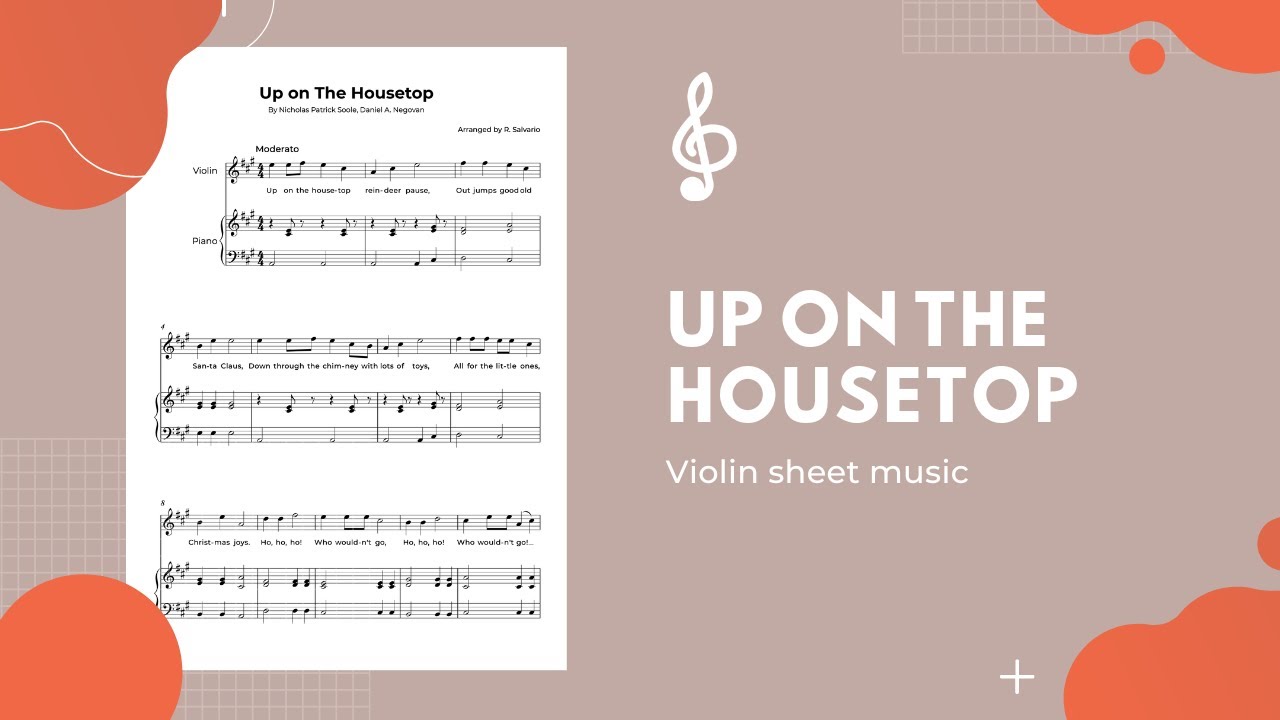 Up On The Housetop Violin Sheet Music A Major - YouTube