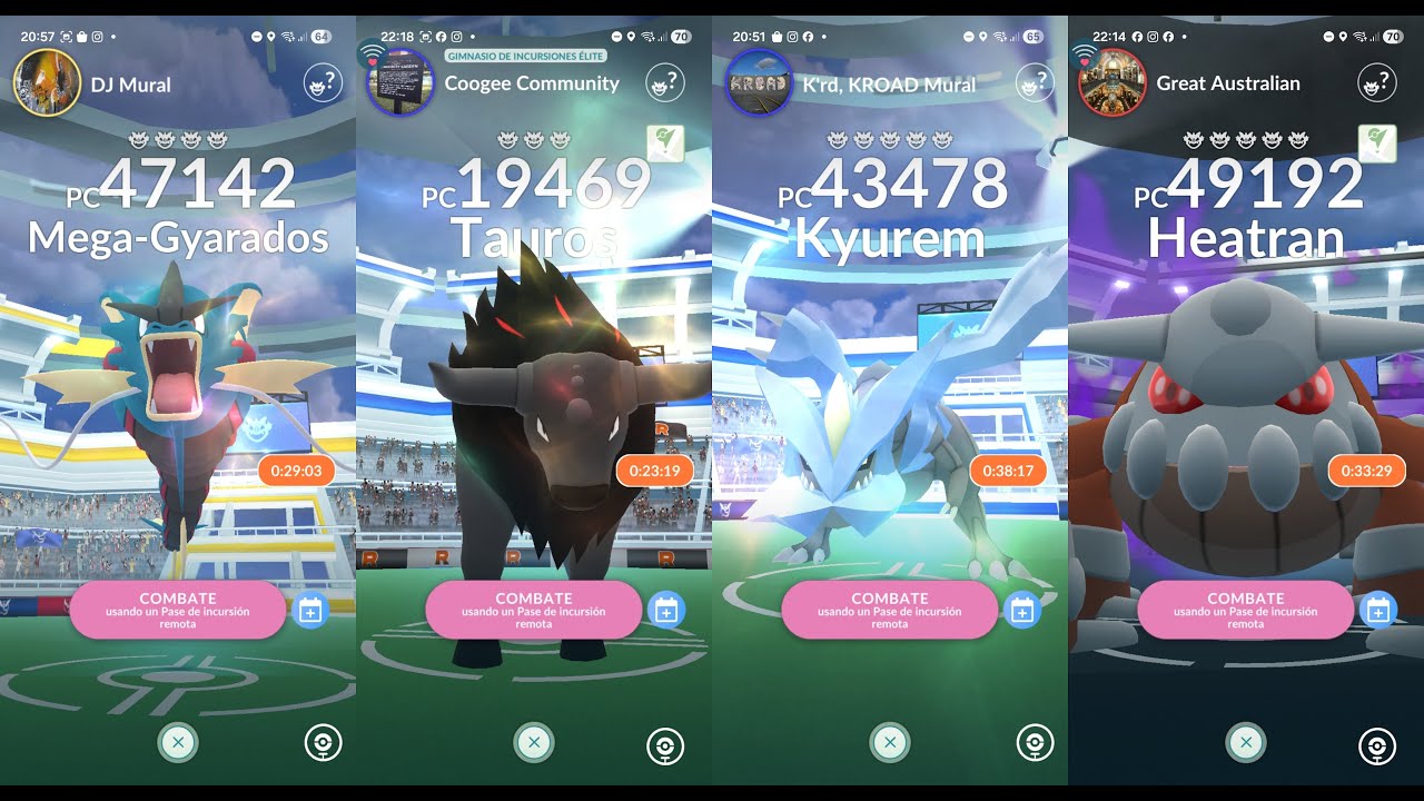 Invitaciones a Kyurem Mega Gyarados REGIONAL TAUROS y más Remote raid ...
