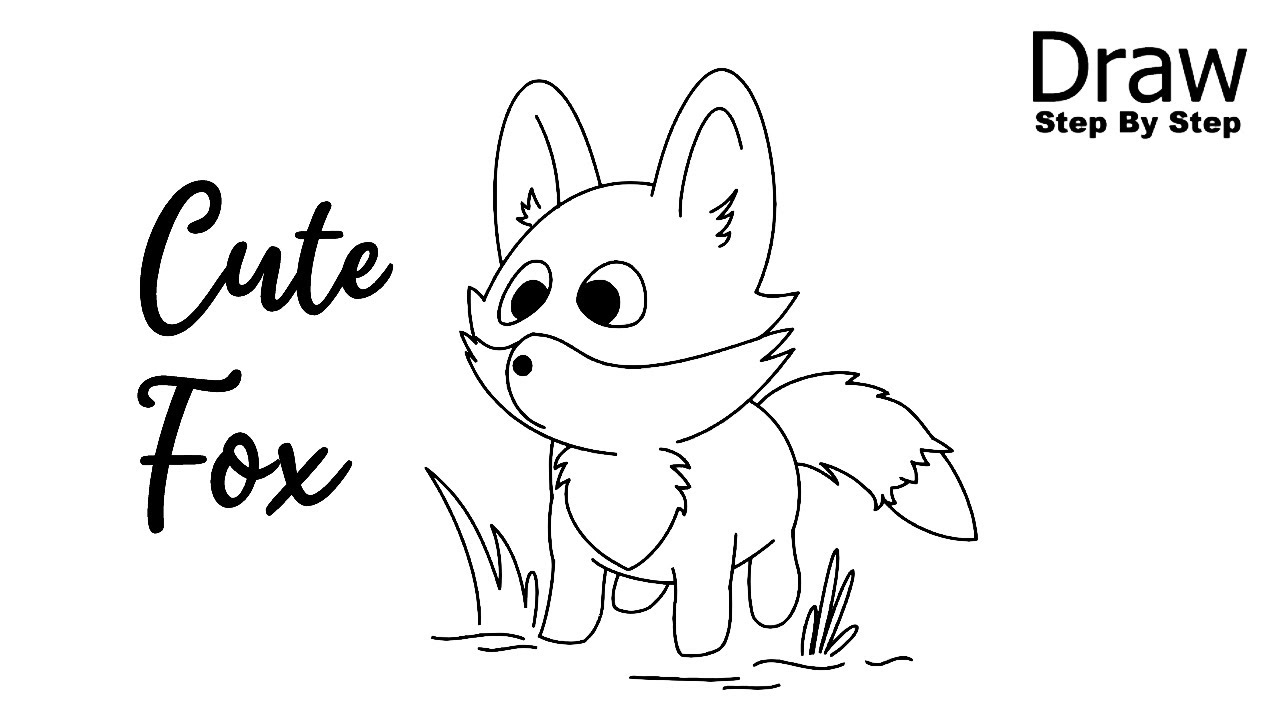 How To Draw A Cute Fox Step By Step - YouTube