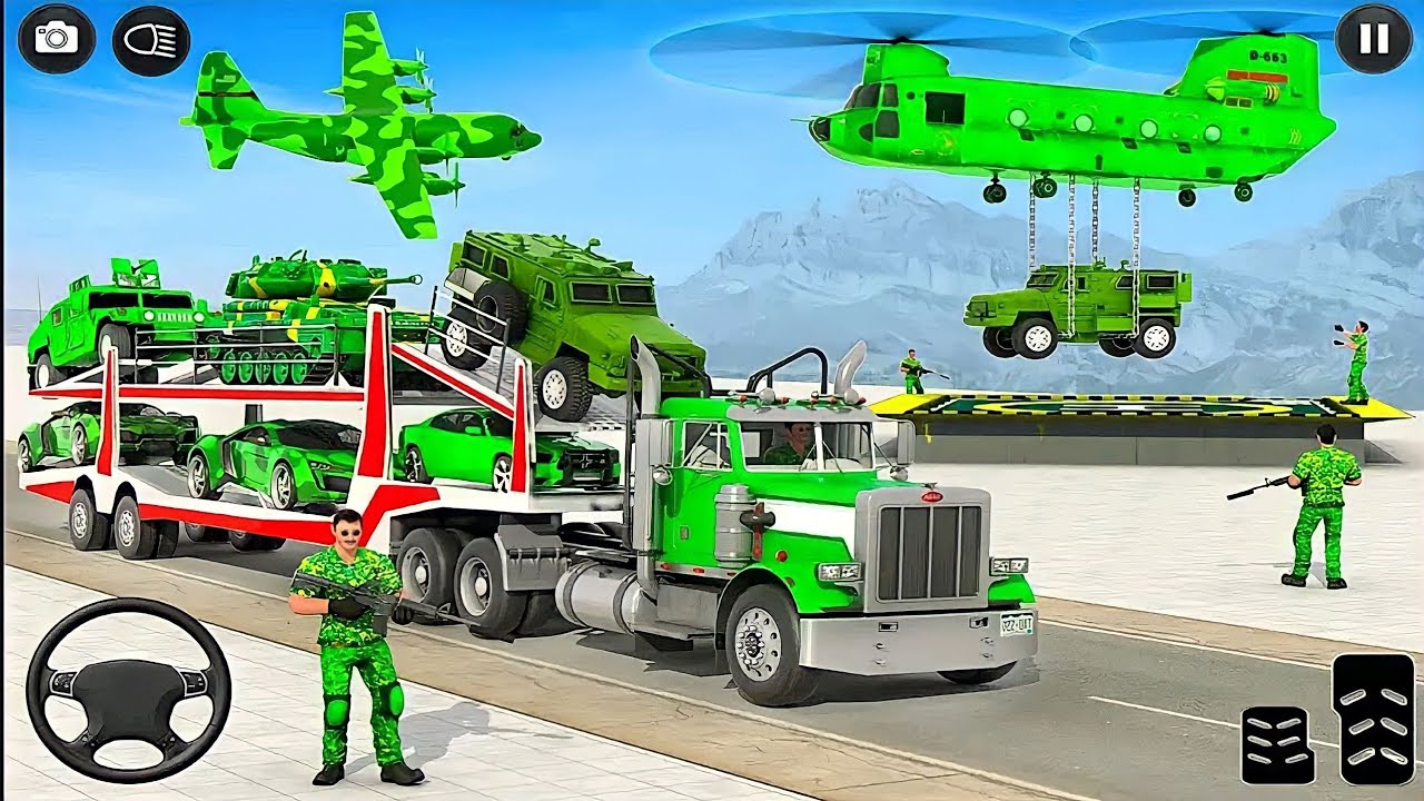 Play Army Vehicles transport truck Simulator Games in Cargo Truck ...